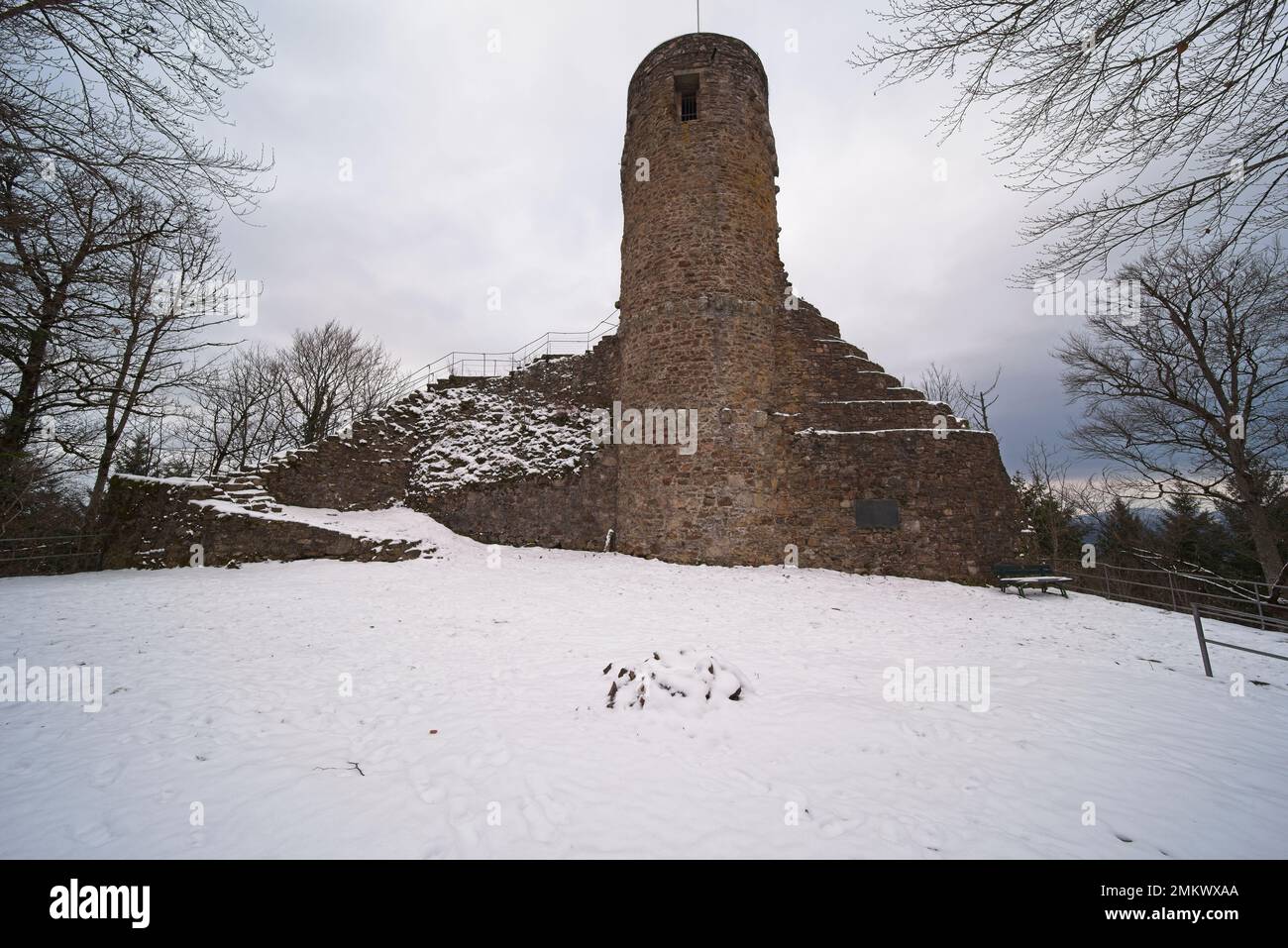 "Bärenfels" castle, the ruins of a hilltop castle at 702.5 m. Built ...