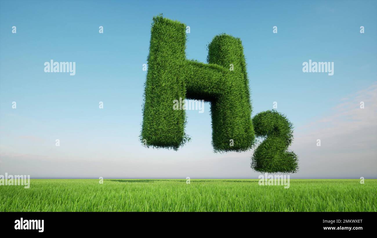 Hydrogen renewable energy H2 green energy 3d render Stock Photo - Alamy