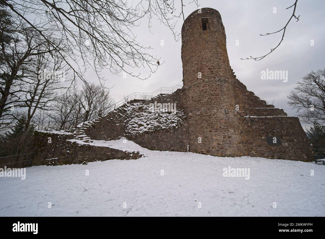 "Bärenfels" castle, the ruins of a hilltop castle at 702.5 m. Built ...