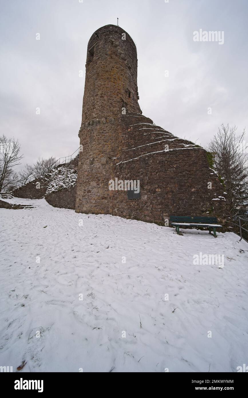 "Bärenfels" castle, the ruins of a hilltop castle at 702.5 m. Built ...