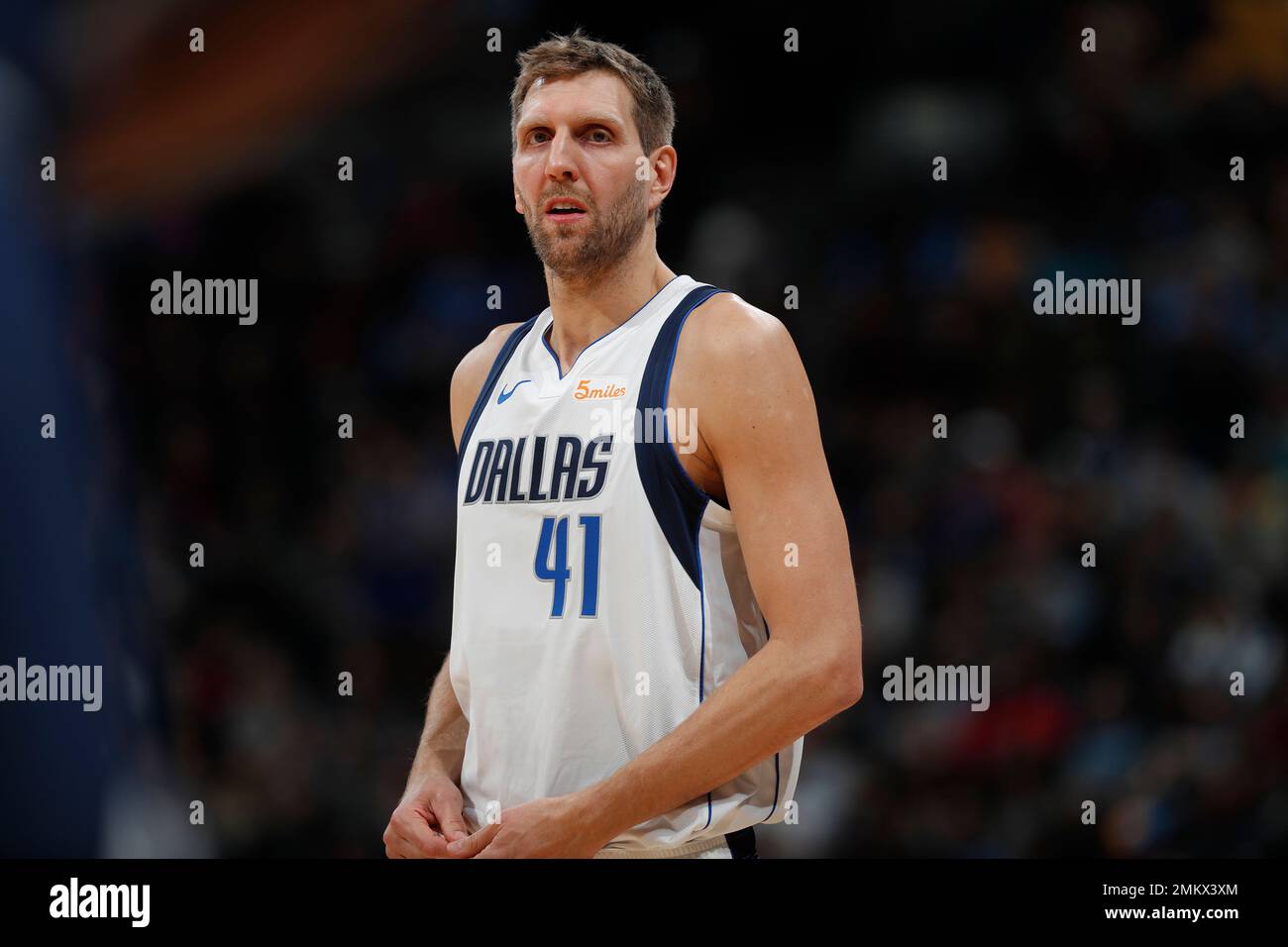 Dallas Mavericks forward Dirk Nowitzki (41) in the first half of an NBA ...