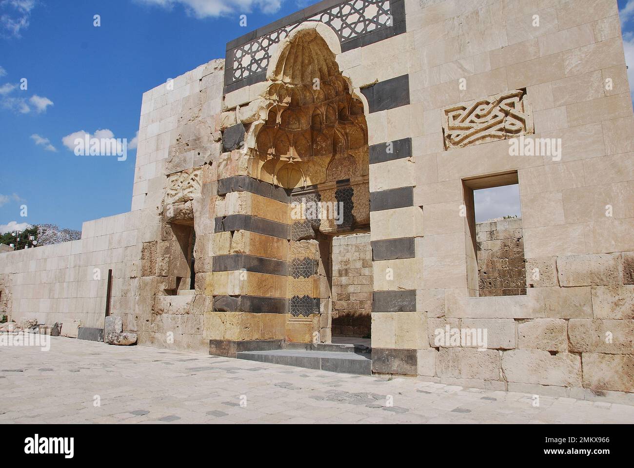 Aleppo, Syria - 13 04 2011: Citadel of Aleppo the large medieval ...