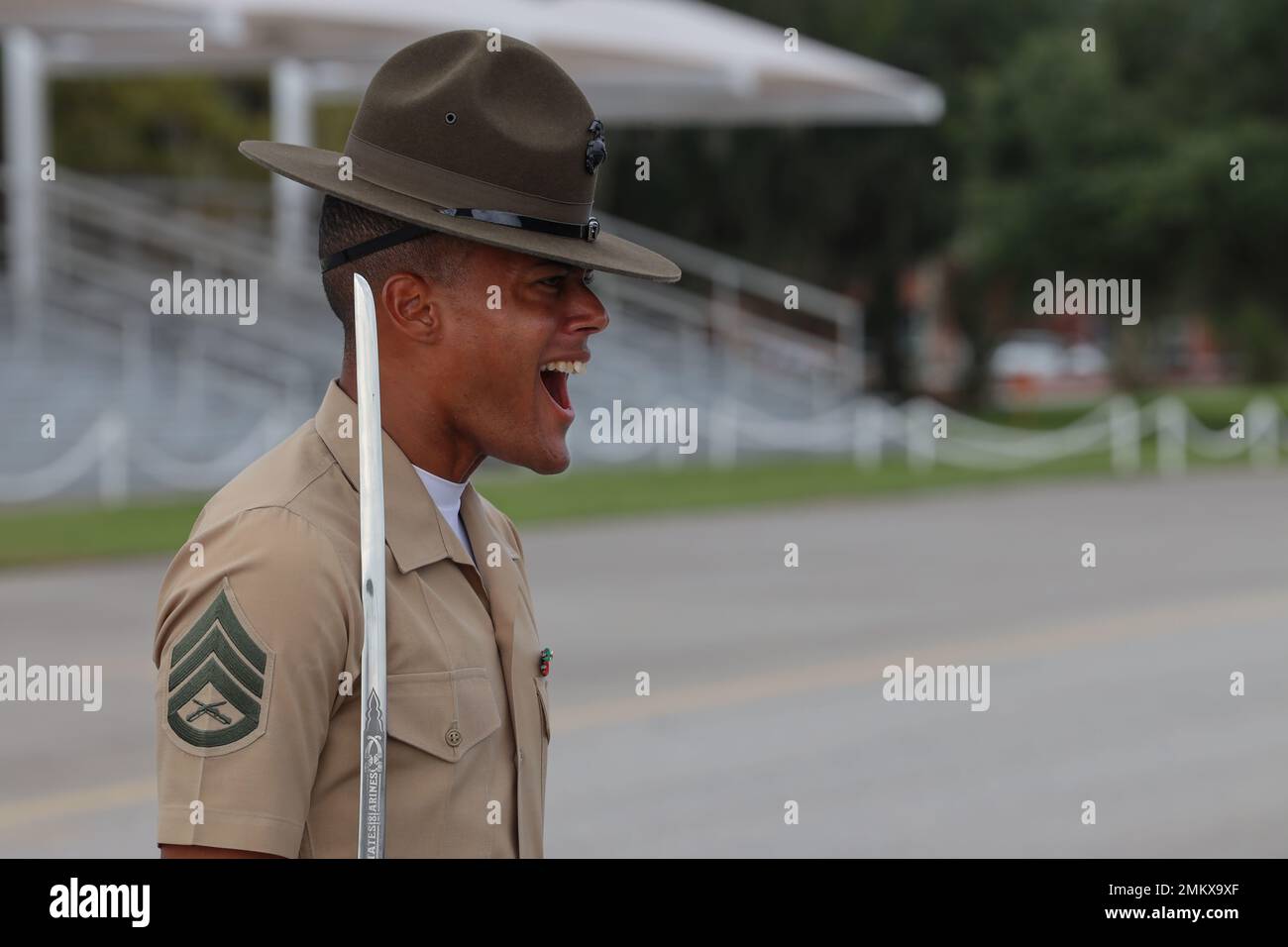 Staff Sgt. Marcus Webb, a senior drill instructor with Echo Company ...