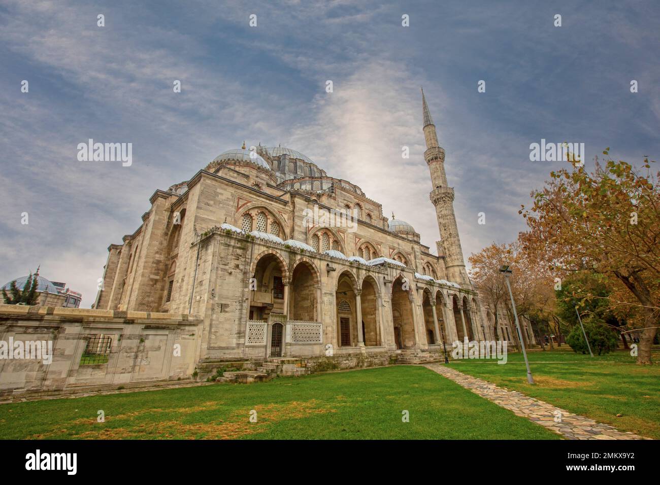 Interior of Sehzade Mosque or Prince's Mosque (Turkish: Sehzade Camii ...