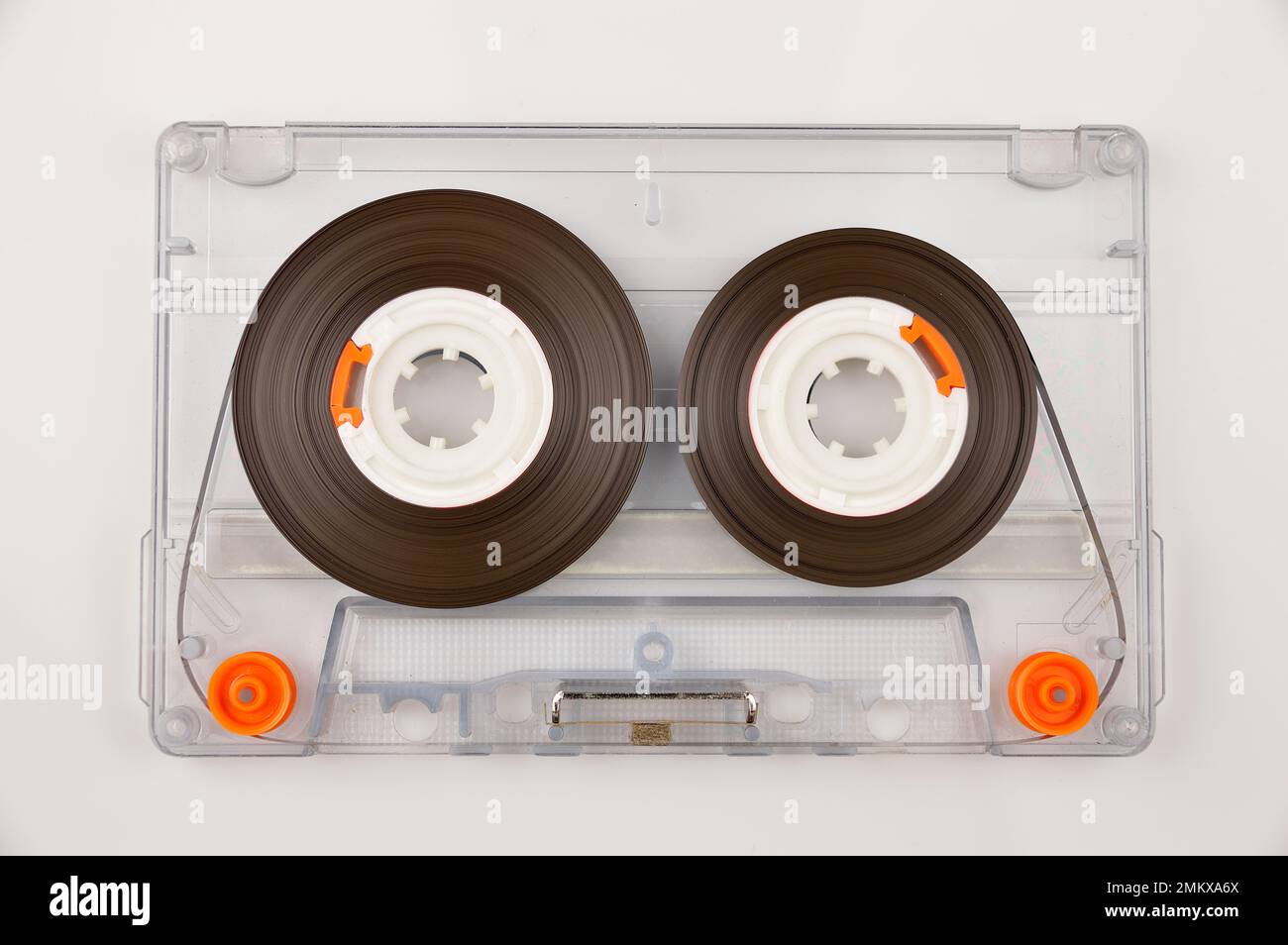Audio cassette with color label isolated on white Stock Photo - Alamy