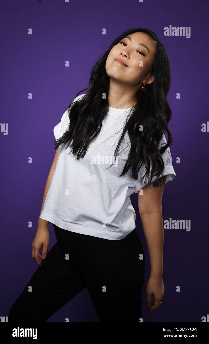 In this Dec. 5, 2018 photo, actress-rapper Awkwafina poses for a ...