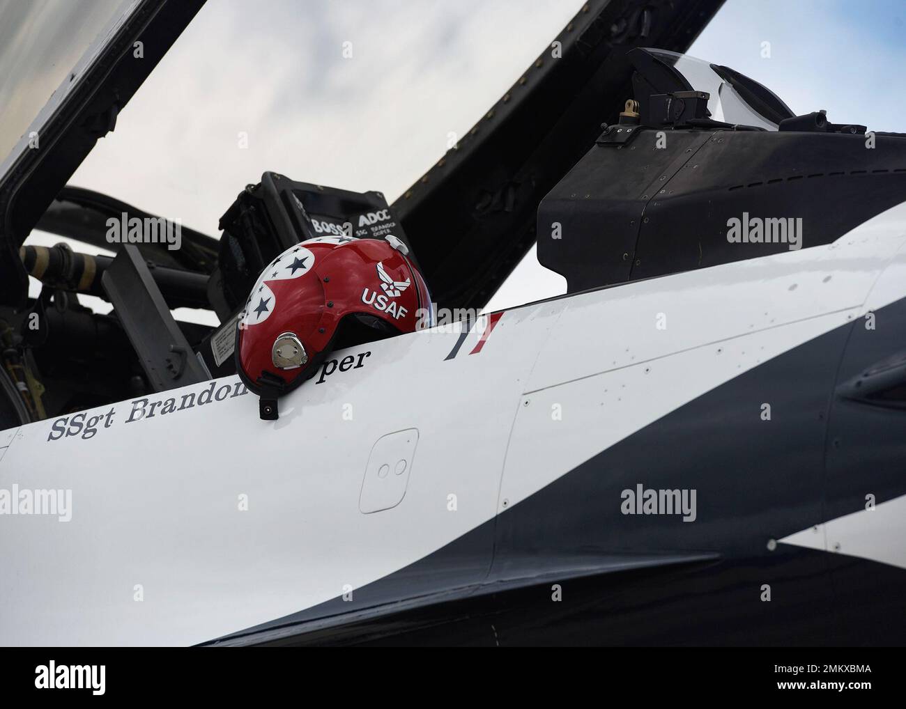 The helmet of Lt. Col. Justin Elliott, U.S. Air Force Air Demonstration ...