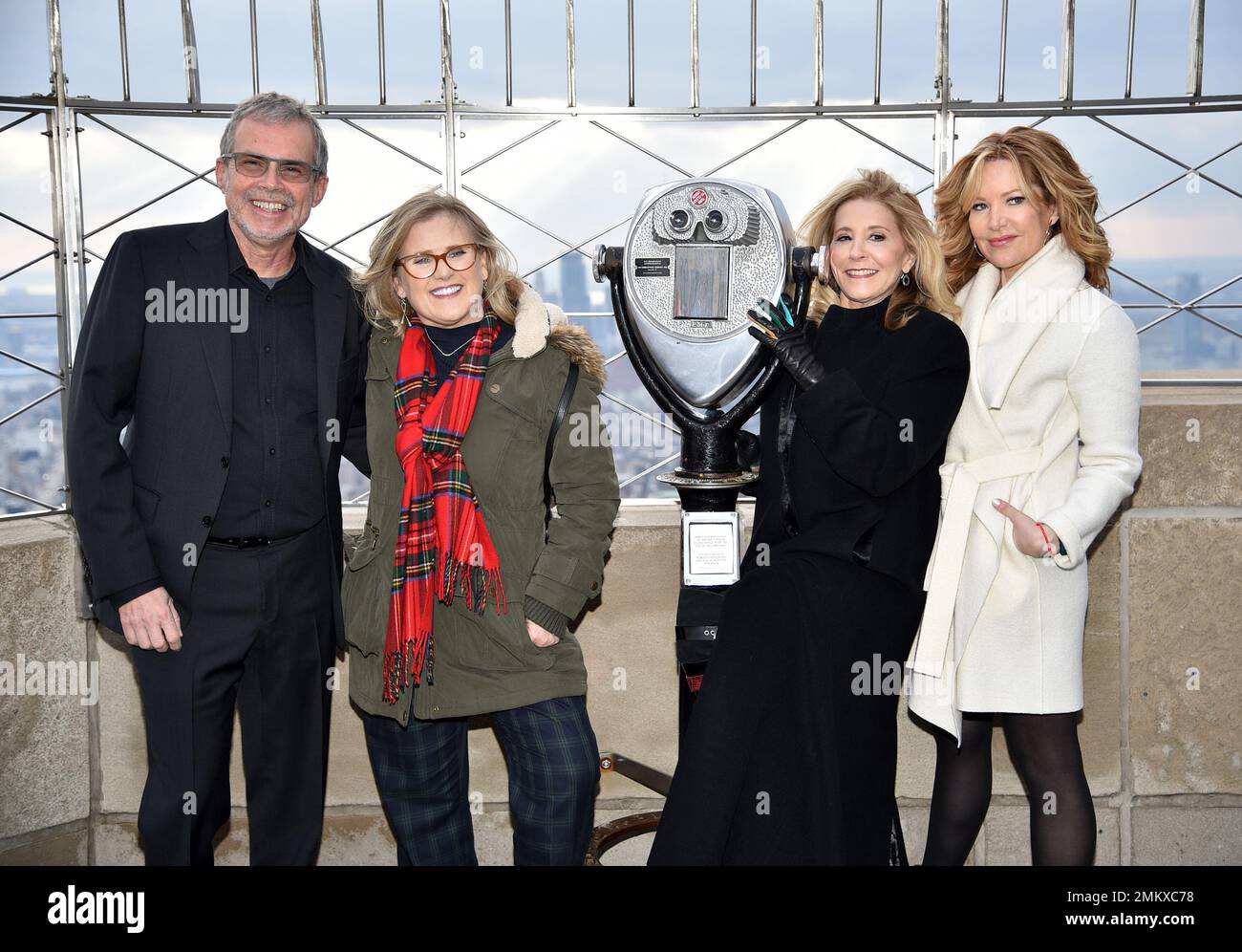 Producer Mike Scully, left, voice actor Nancy Cartwright, voice actor ...