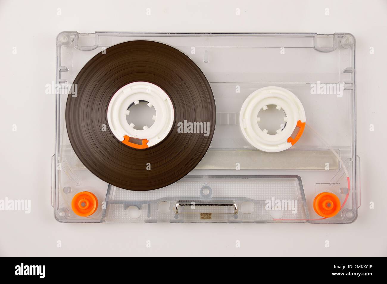 Audio cassette with color label isolated on white Stock Photo - Alamy