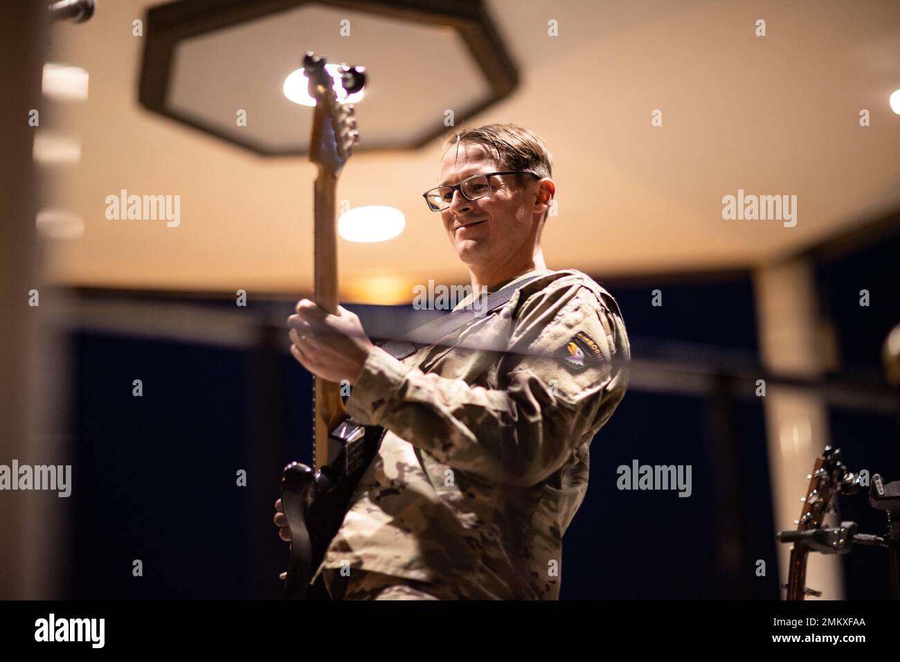 U.S. Army Sgt. Nicholas Jones, a musician with the 101st Airborne ...