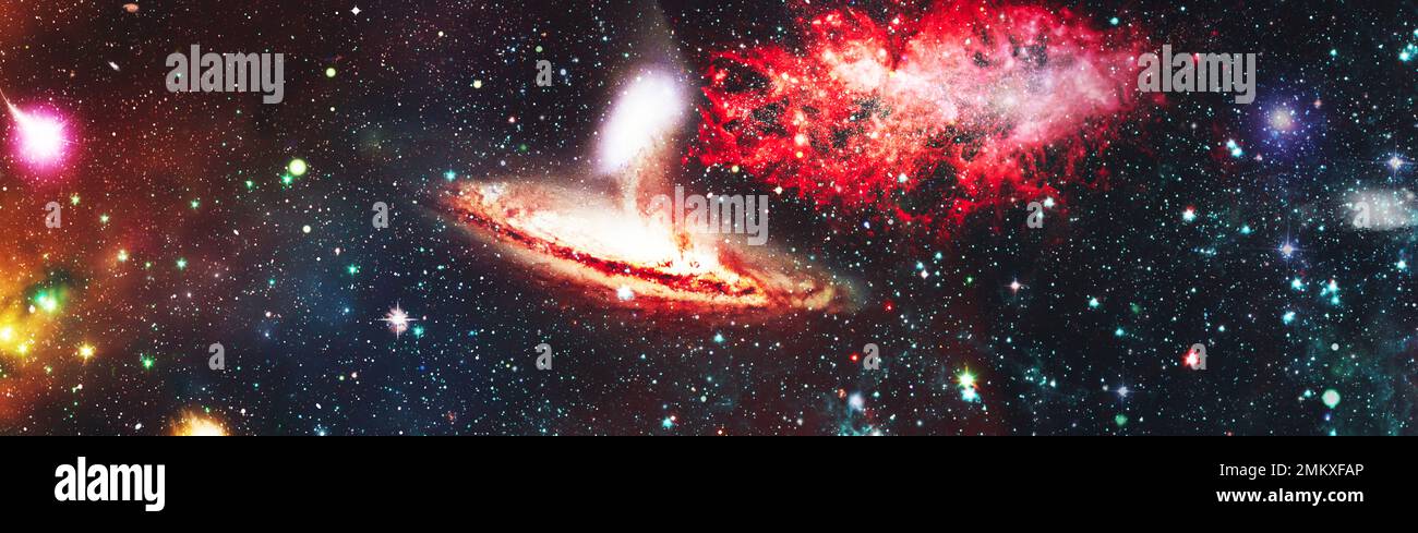 Panorama universe space beautiful science fiction wallpaper . Elements ...