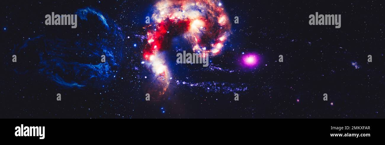 Panorama universe space beautiful science fiction wallpaper . Elements ...
