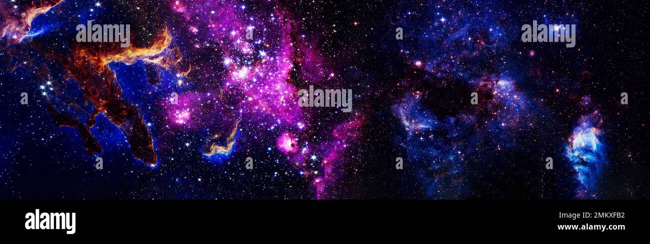 Panorama. Horizontal view for a glass panels . Template banner ...