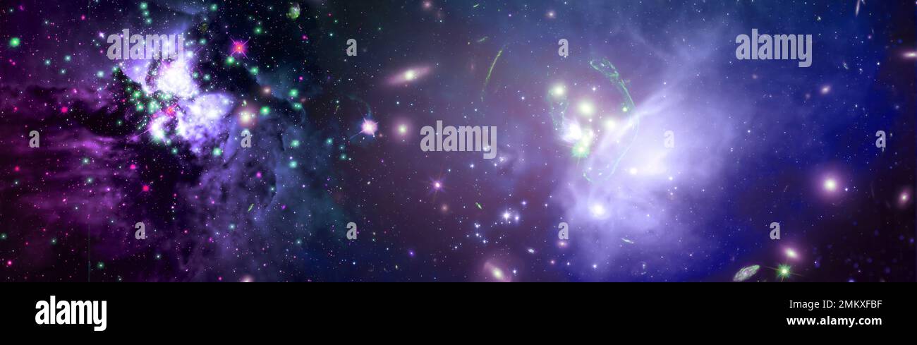 Galaxy and light. Planets, stars and galaxies in outer space showing ...