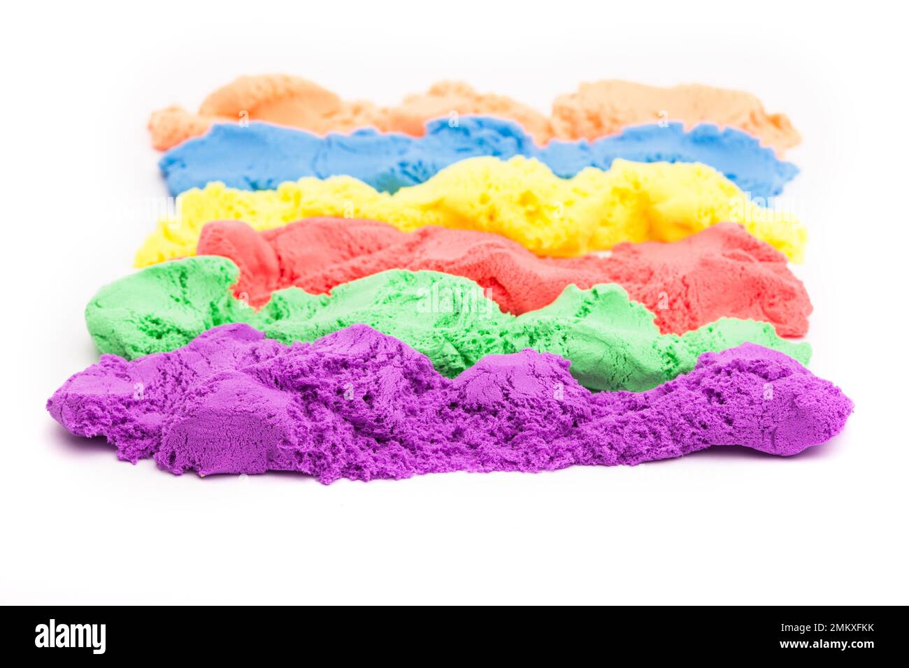 Close-up of a photo of kinetic sand on a white background Stock Photo ...