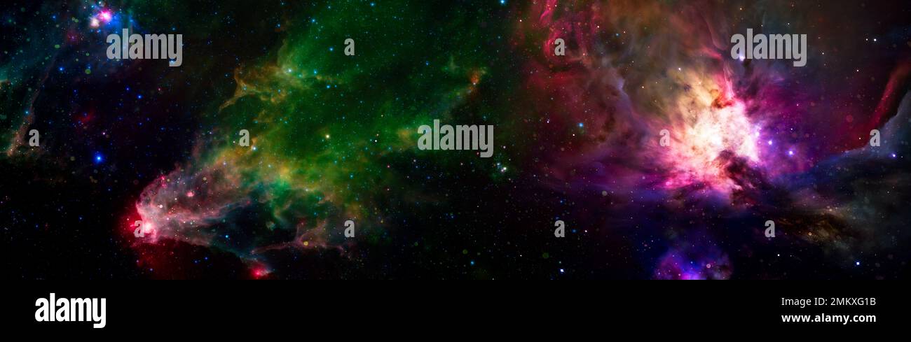 Panorama. Horizontal view for a glass panels . Template banner ...