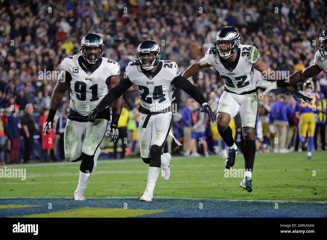 Philadelphia Eagles' Fletcher Cox, from left, Corey Graham, and Rasul ...
