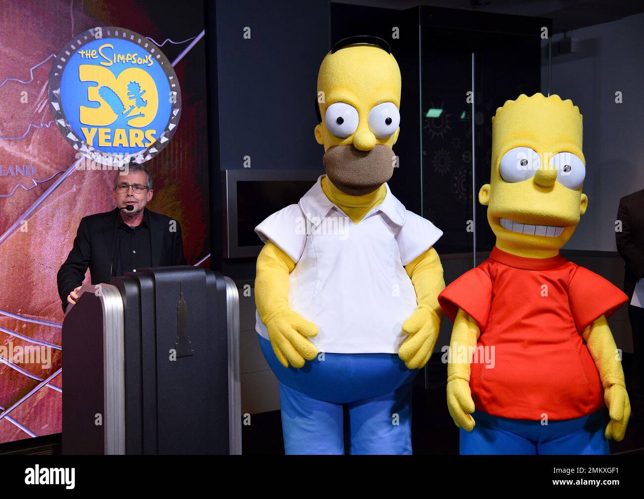 Producer Mike Scully, left, participates in Fox's "The Simpsons" 30th ...