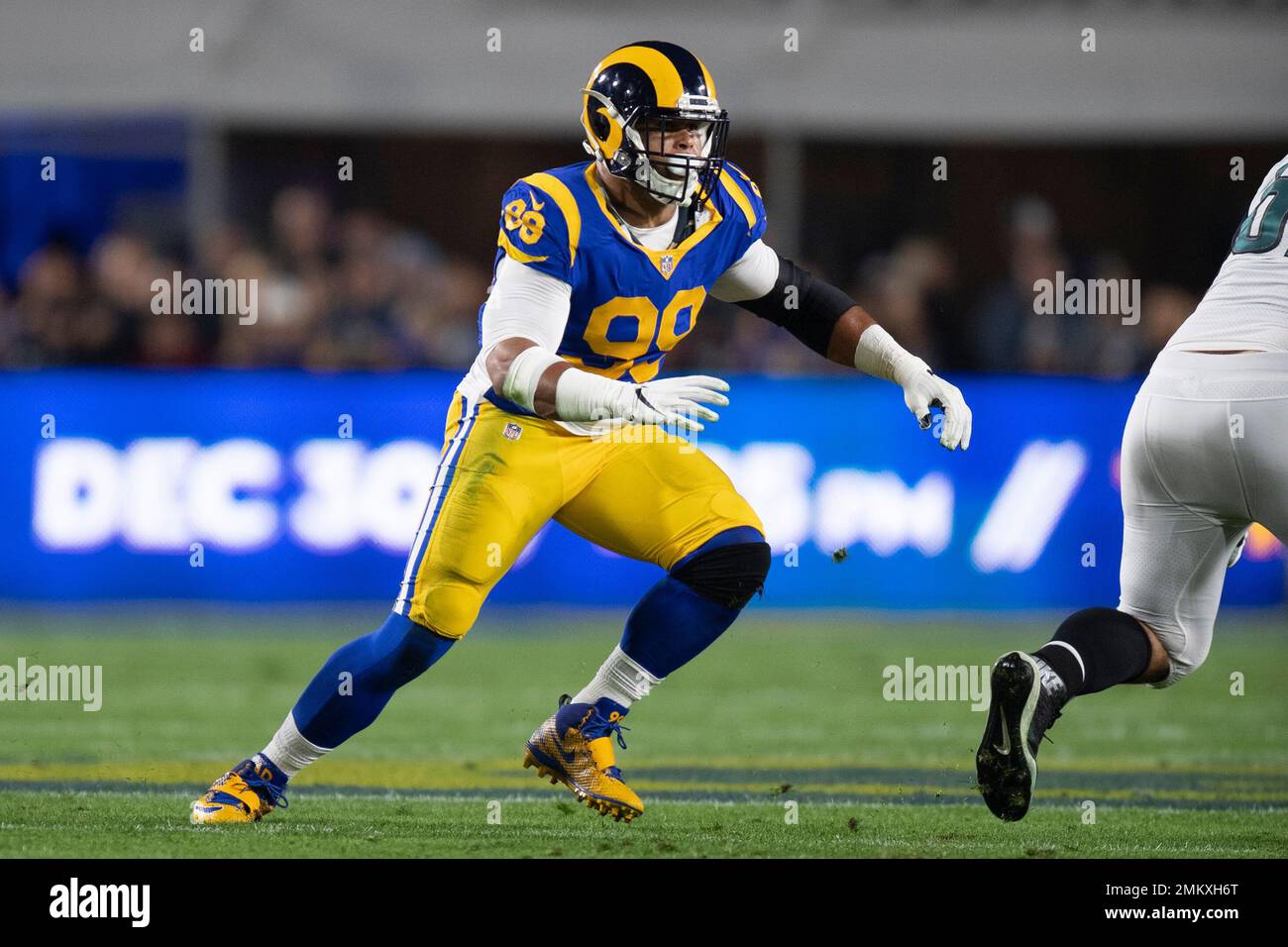 Los Angeles Rams defensive end Aaron Donald in an NFL football game ...