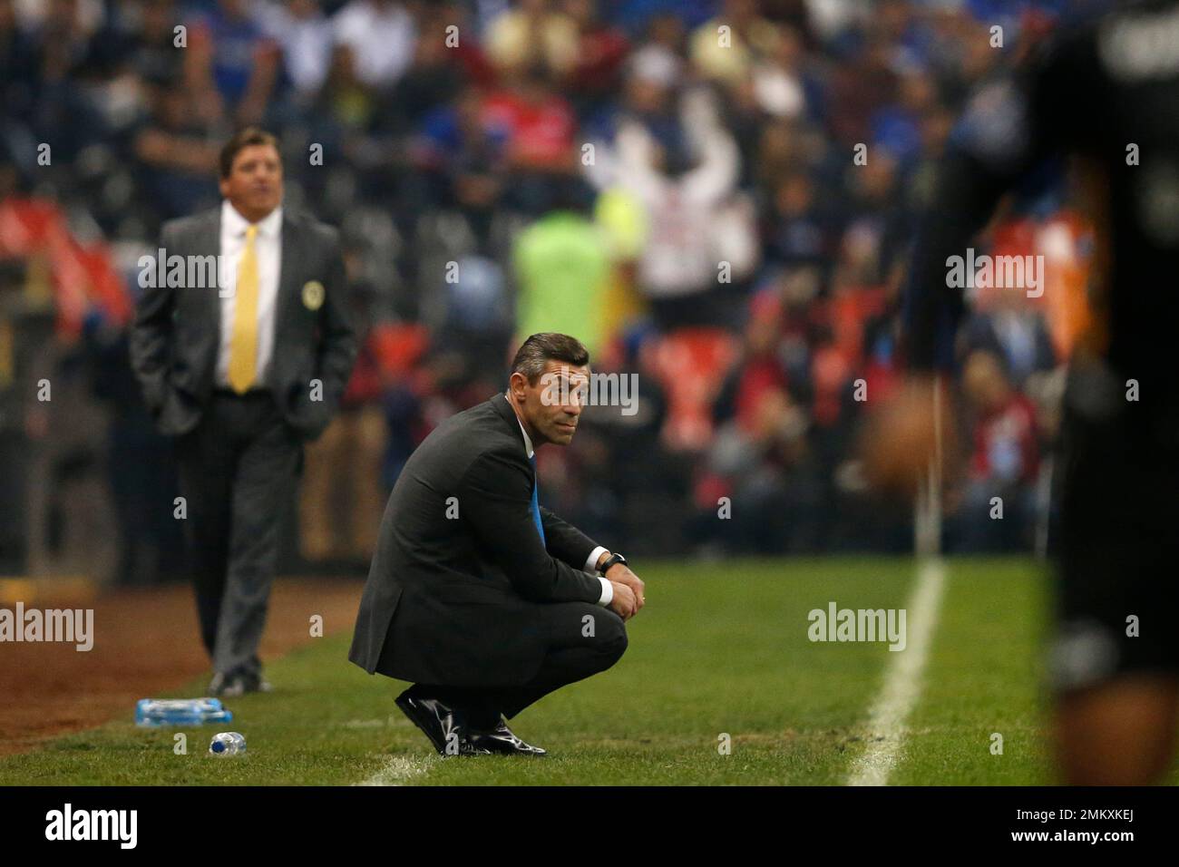 Cruz Azul's coach Pedro Faria Caixinha watches his team's final Mexico ...