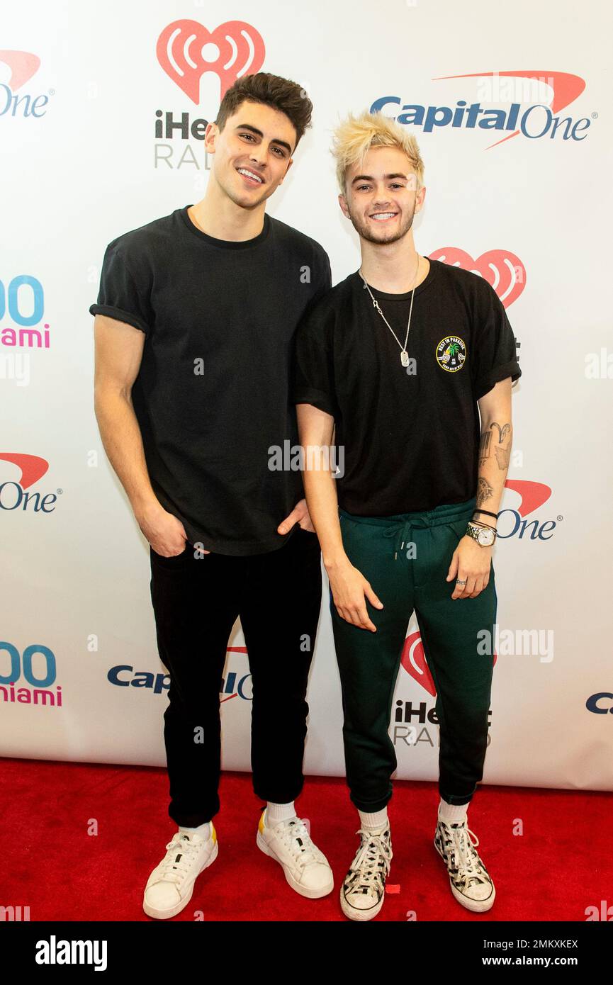 Jack Gilinsky, left, Jack Johnson of Jack & Jack pose at Y100's Jingle ...