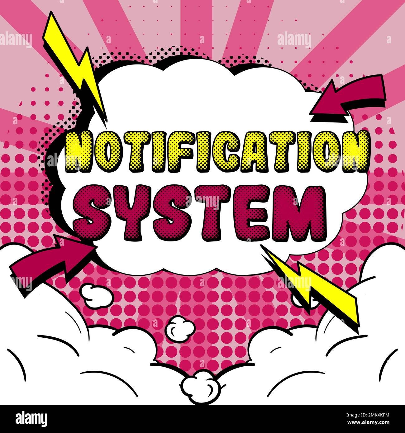 Conceptual display Notification System. Business showcase Do not forget ...