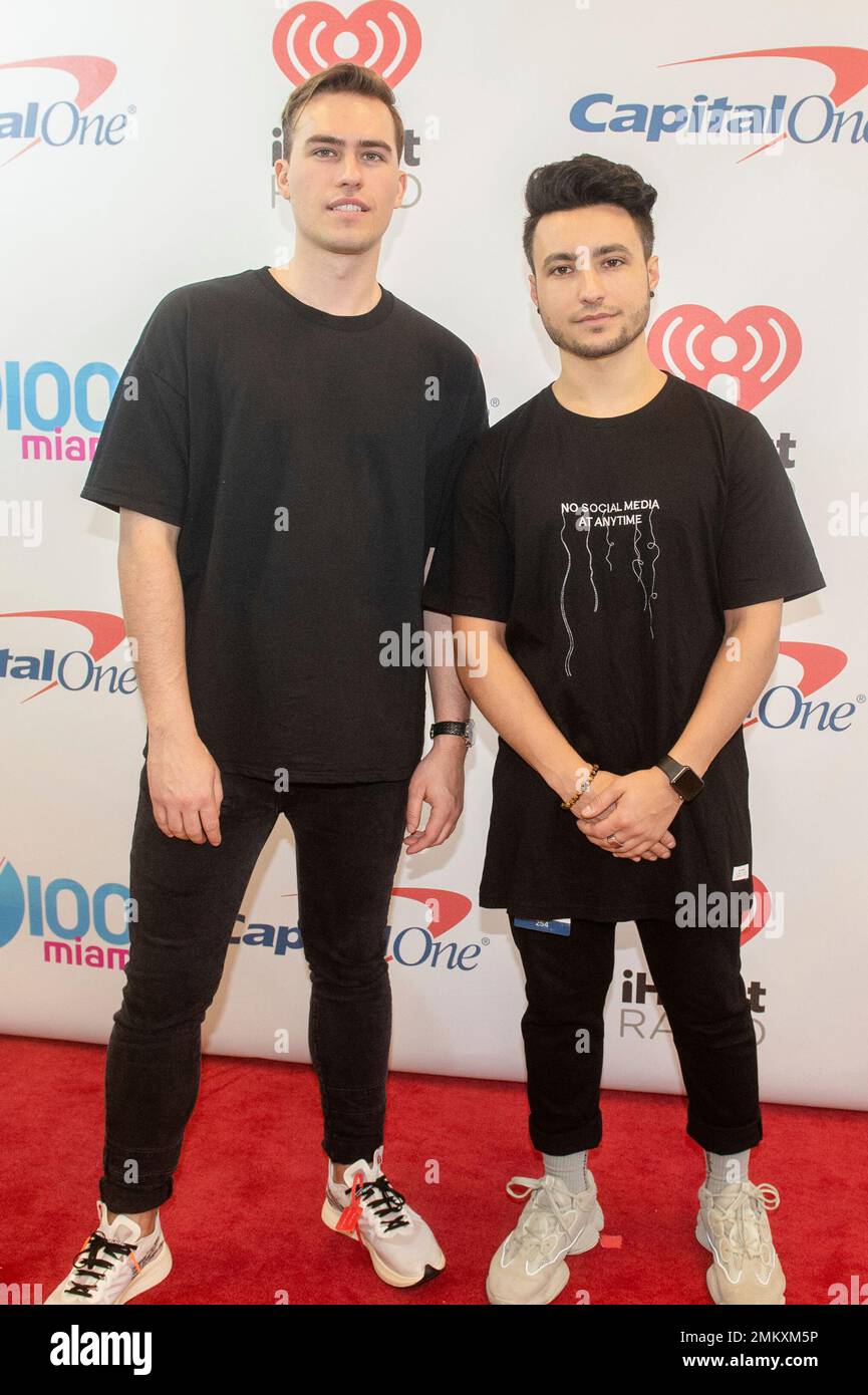 Andrew Fedyk, left, and Joe Depace of Loud Luxury pose at Y100's Jingle ...