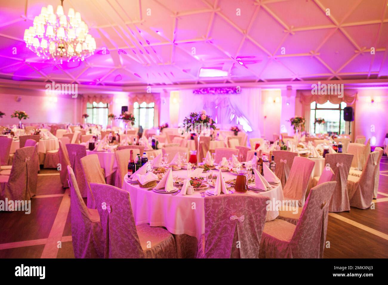 Interior design tables event hall hi-res stock photography and images ...