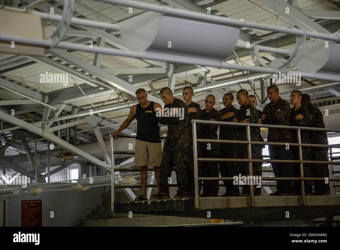 U.S. Marine Corps recruits with Hotel Company, 2nd Recruit Training ...