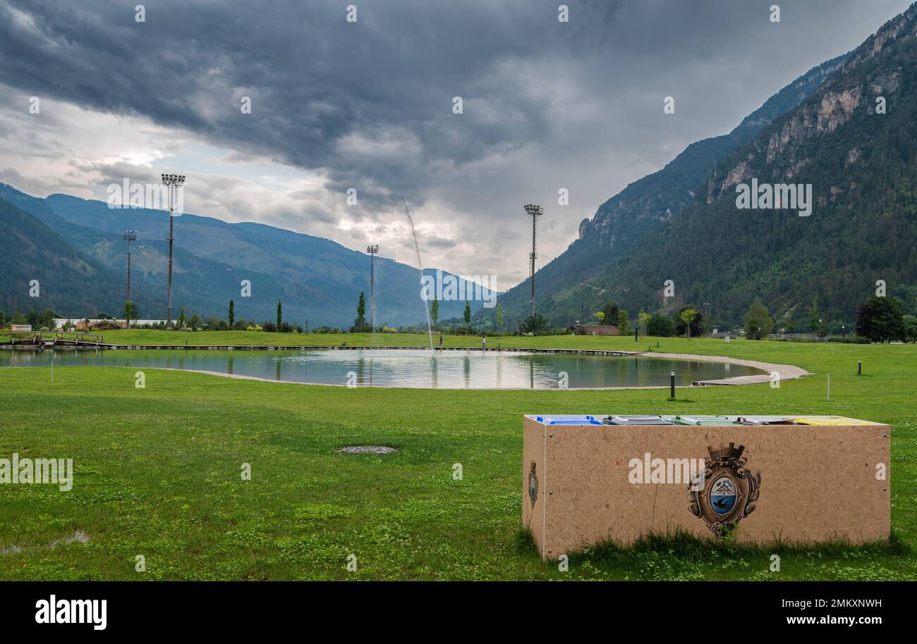 Predazzo bio-lake: a green area of the town. Includes a skate park and ...