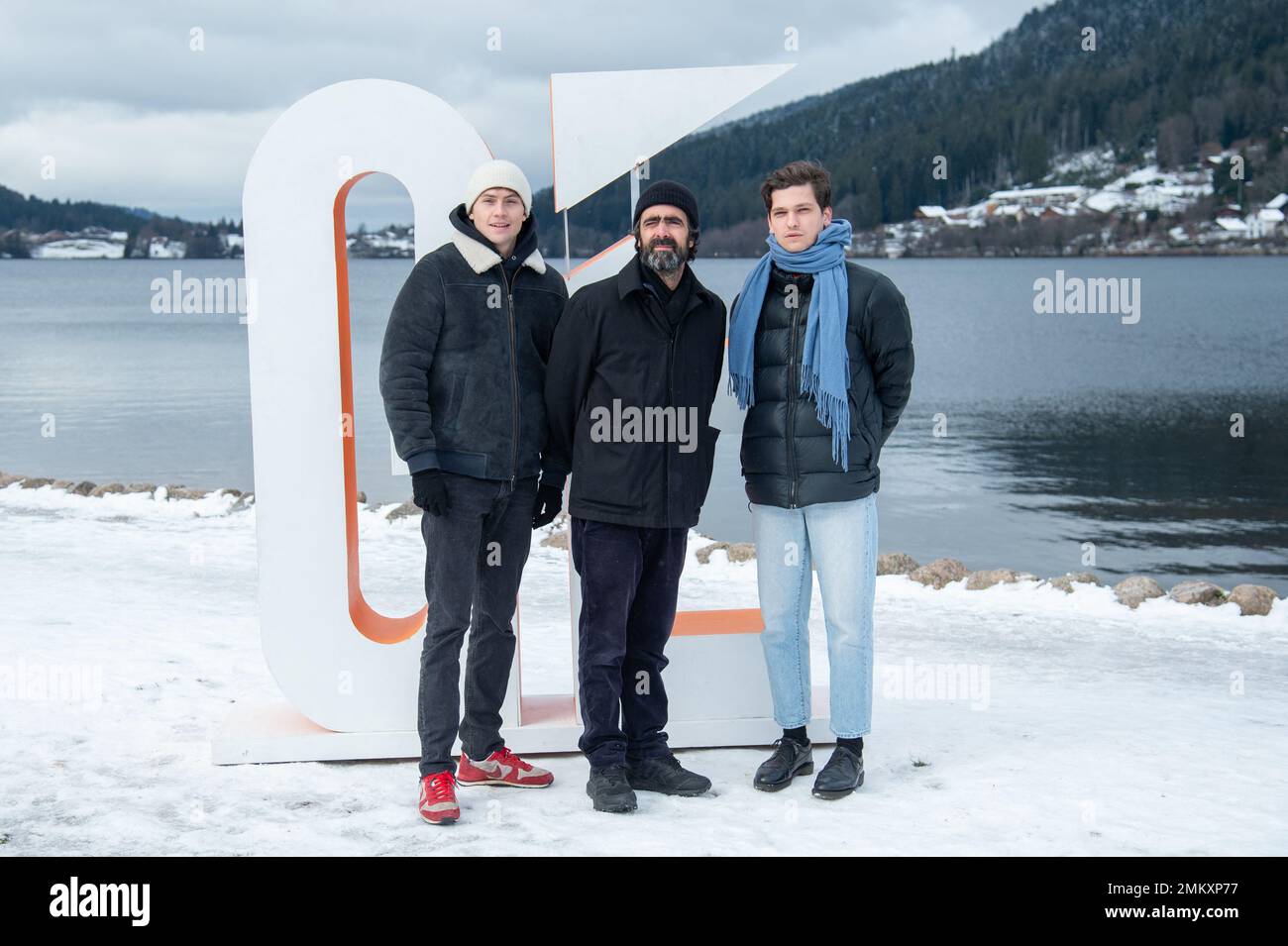 Louis Peres, Edouard Salier and Pablo Cobo attending a Photocall during ...