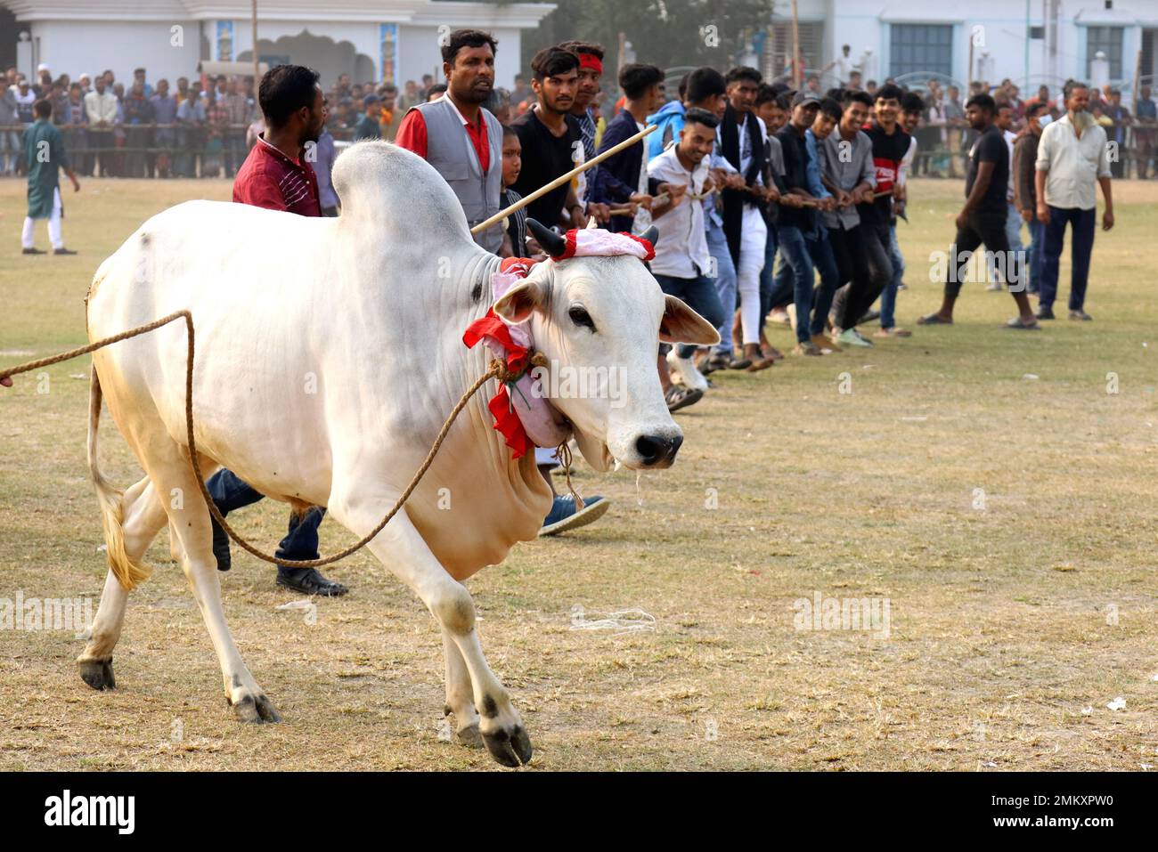 Nawabgonj, Dhaka, Bangladesh. 29th Jan, 2023. Local people participate ...