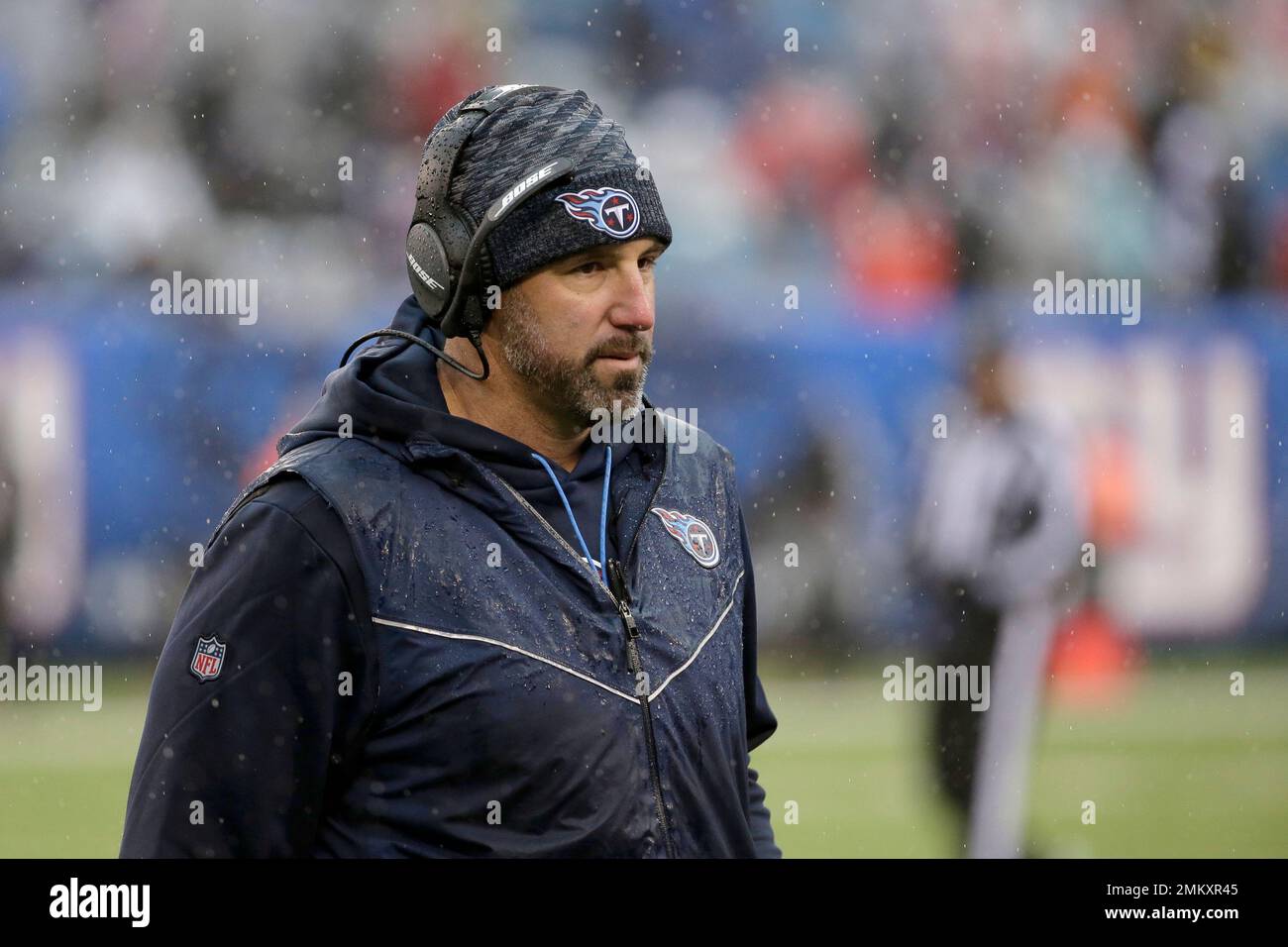 Tennessee Titans head coach Mike Vrabel looks on during the second half ...