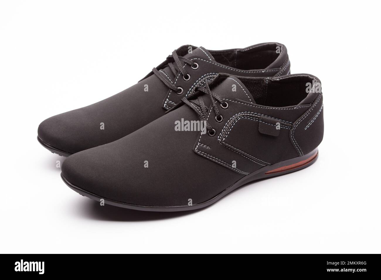 beautiful stylish men's shoes isolated on white background Stock Photo ...