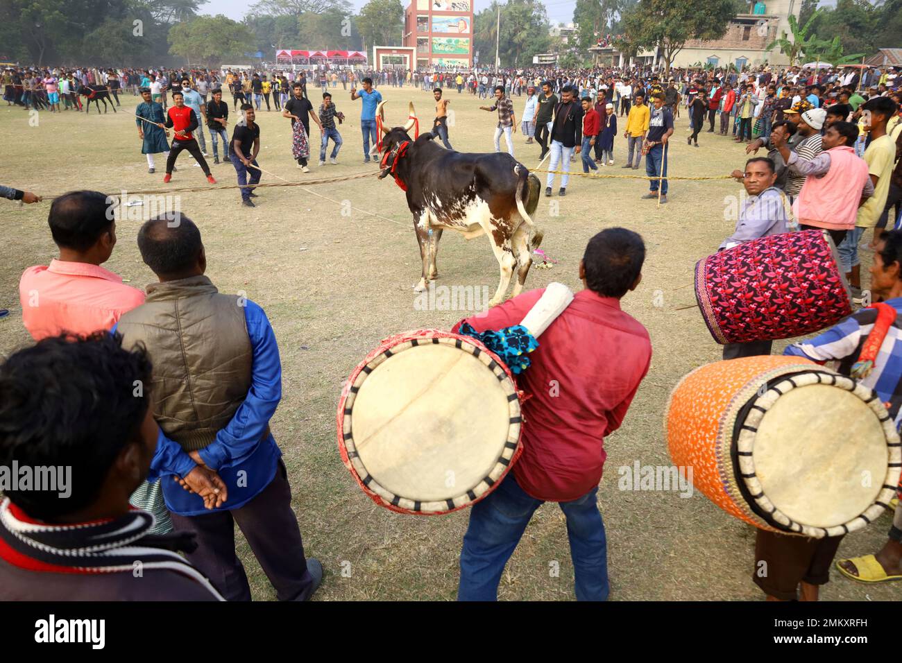 Nawabgonj, Dhaka, Bangladesh. 29th Jan, 2023. Local people participate ...