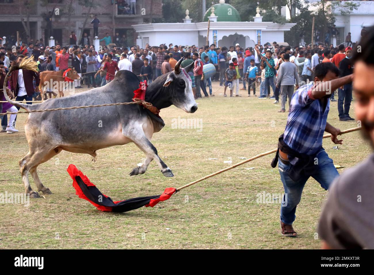 Nawabgonj, Dhaka, Bangladesh. 29th Jan, 2023. Local people participate ...