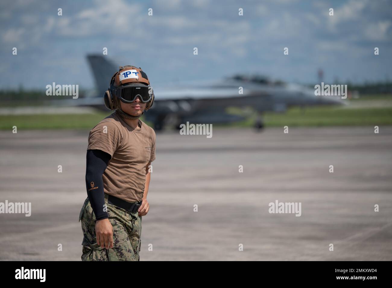 A U.S. Sailor with Strike Fighter Squadron (VFA) 2, Naval Air Station ...