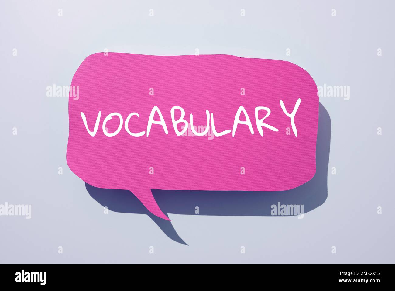 Handwriting text Vocabulary. Concept meaning collection of words and ...