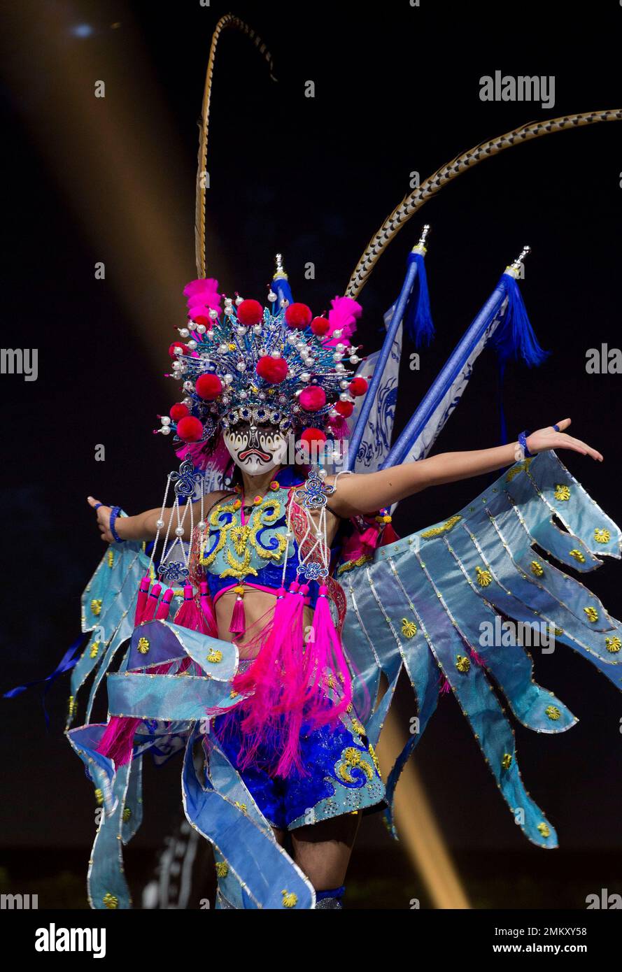 In this Monday, Dec. 10, 2018 photo Miss China Meisu Qin displays her ...