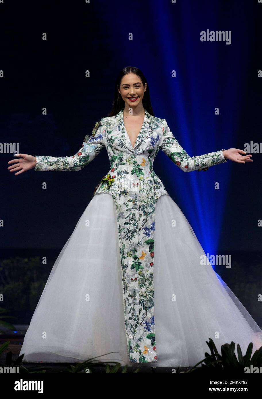 In this Monday, Dec. 10, 2018 photo Miss Israel Nikol Reznikov displays ...