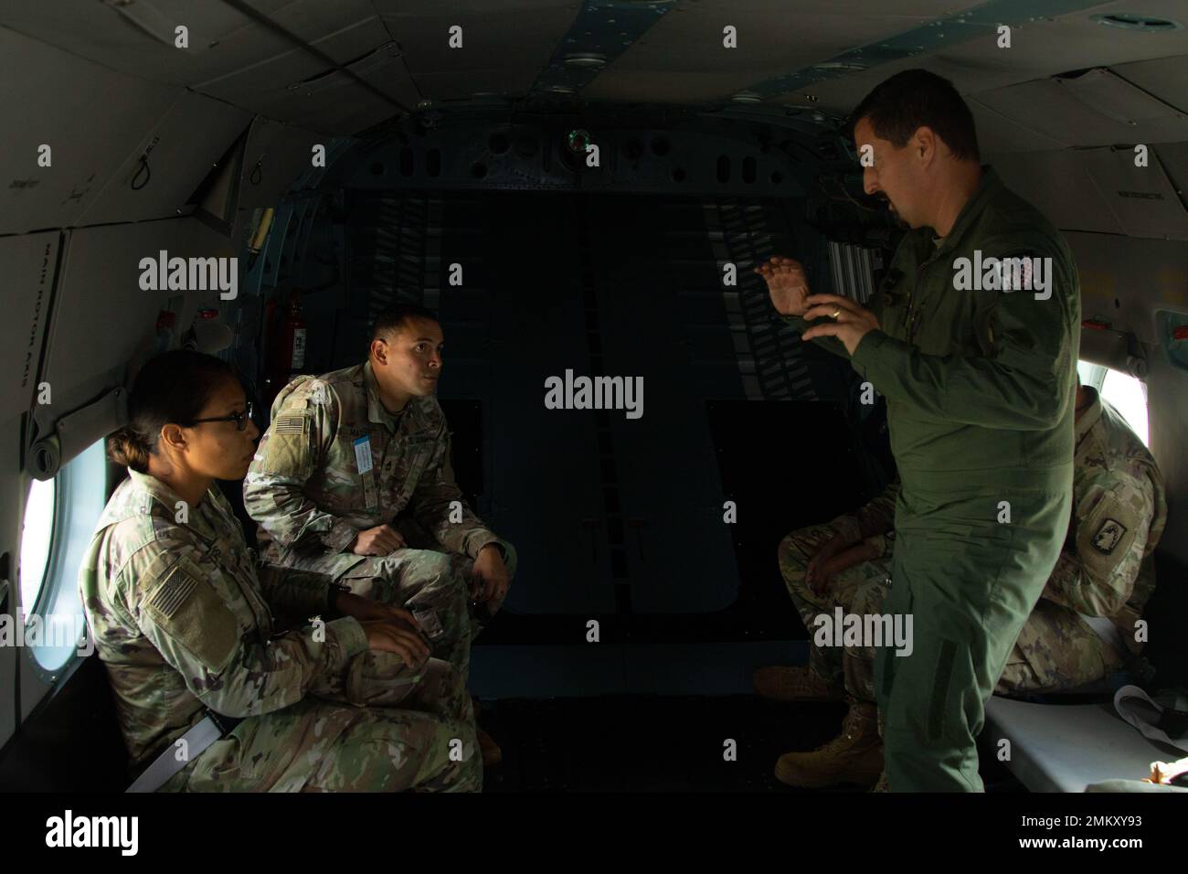 U.S. Army Spc. Angel Torres, a motor transport operator, left, and Sgt ...