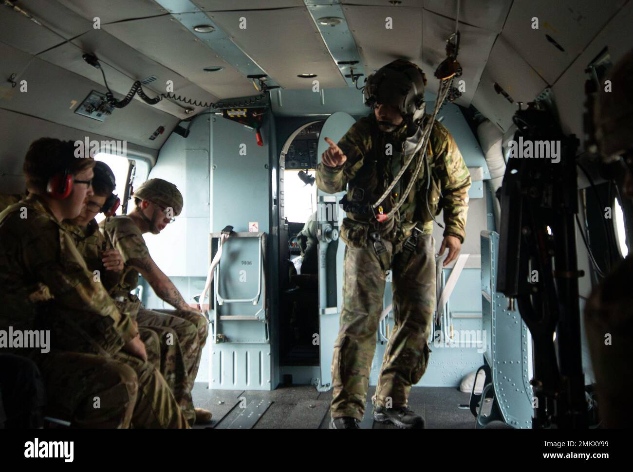 A Czech crew chief gives directions to U.S. Soldiers with Charlie ...