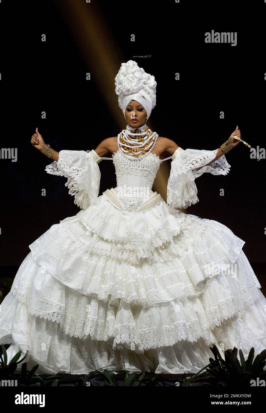 In this Monday, Dec. 10, 2018 photo Miss Curacao Akisha Albert displays ...