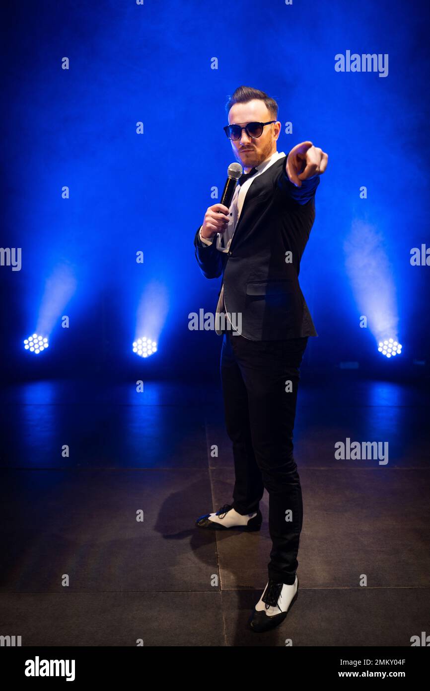 Showman in spotlight hi-res stock photography and images - Alamy