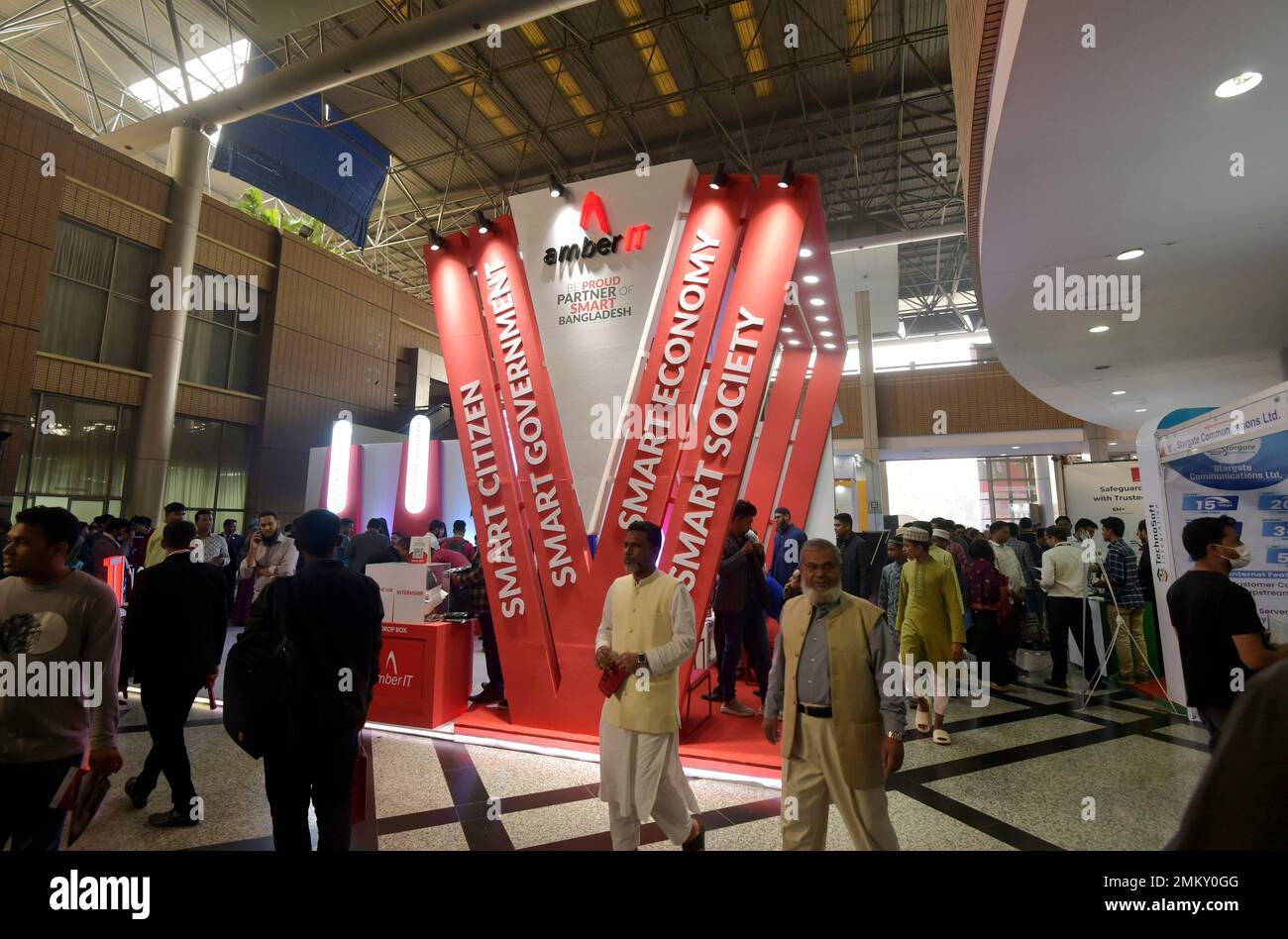 Dhaka. 29th Jan, 2023. People visit Digital Bangladesh Mela (expo) in Dhaka, Bangladesh, Jan. 28 ...