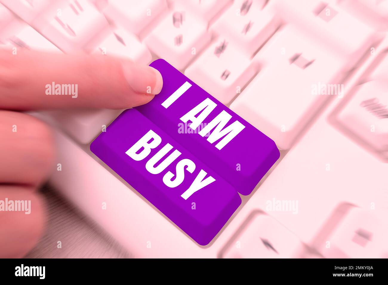 Hand writing sign I Am Busy. Word Written on To have a lot of work to ...