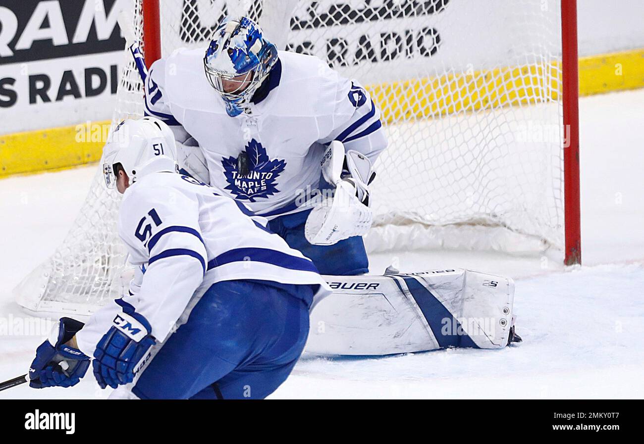 Toronto Maple Leafs goaltender Frederik Andersen (31) in action during ...