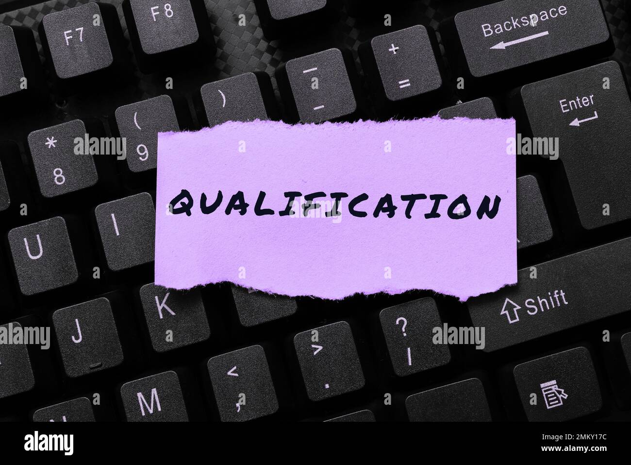 Sign displaying Qualification. Concept meaning Officially permission ...