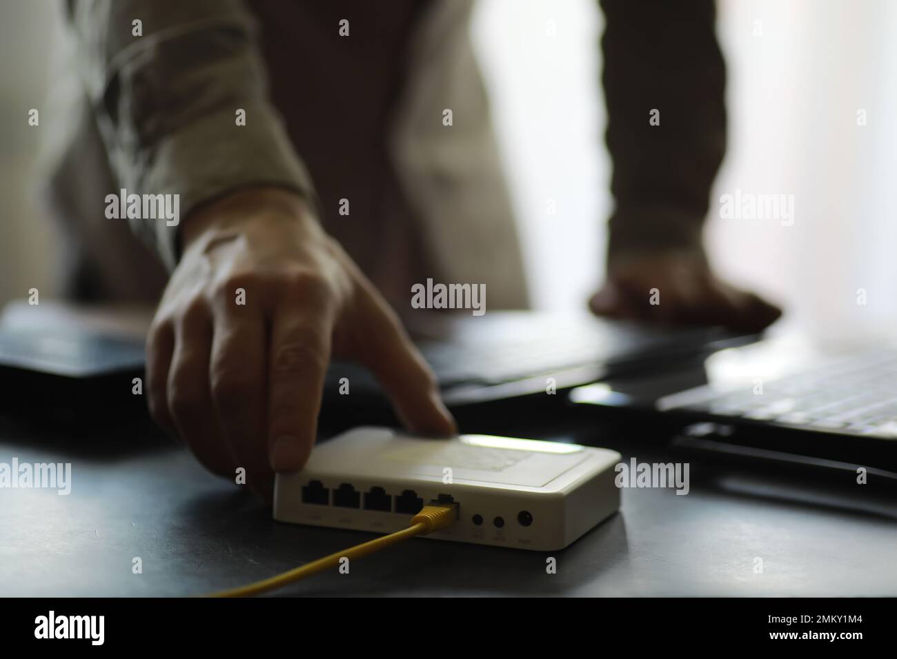 Wifi router in home switch hi-res stock photography and images - Alamy