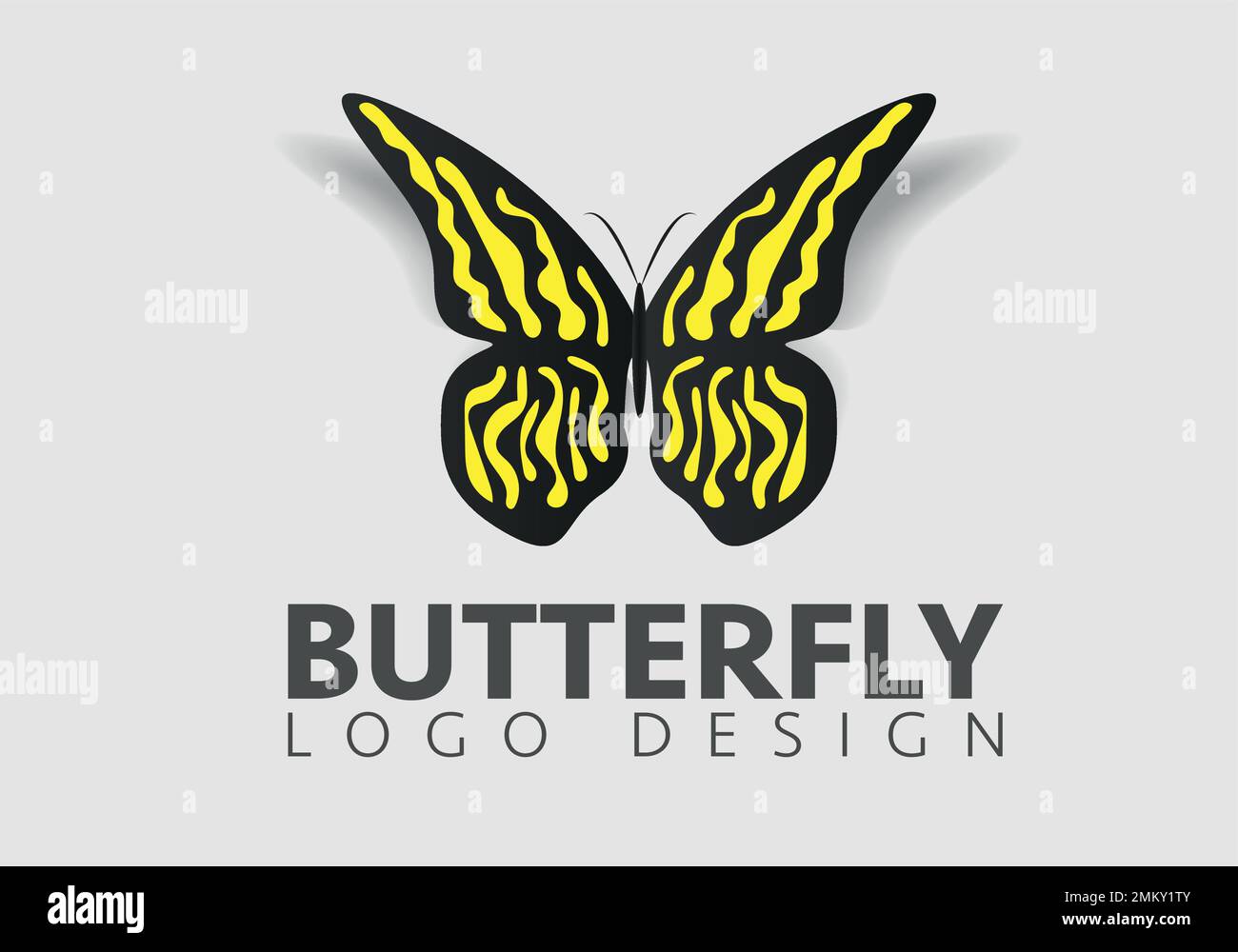 Butterfly conceptual simple, colorful icon. Logo. Vector illustration ...